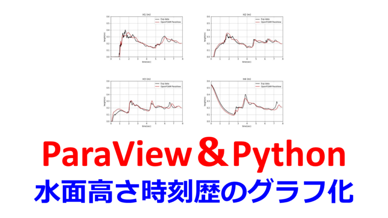 【水面高さ時刻歴データ(OpenFOAM)】ParaViewとPythonでグラフ化する方法(12)｜宇宙に入ったカマキリ
