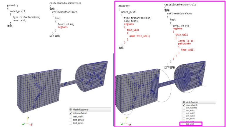 【OpenFOAM】snappyHexMesh によるメッシュ再分割の検討｜宇宙に入ったカマキリ