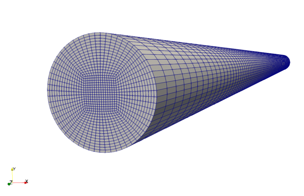 【OpenFOAM(円筒内の流れ)】blockMeshでメッシュ作成(1)｜宇宙に入ったカマキリ