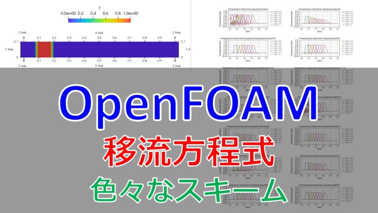 【OpenFOAM】移流方程式で色々な離散化スキームをPythonで自動実行して試してみた｜宇宙に入ったカマキリ