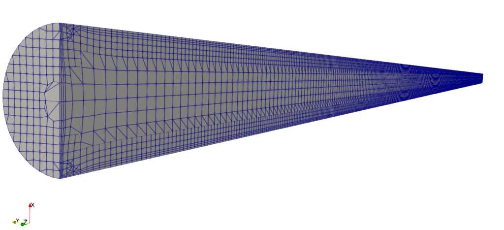 【OpenFOAM(円筒内の流れ)】snappyHexMeshでメッシュ作成(2)｜宇宙に入ったカマキリ