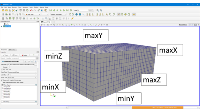 OpenFOAMの熱流体固体連成のチュートリアル（snappyMultiRegionHeater）｜宇宙に入ったカマキリ