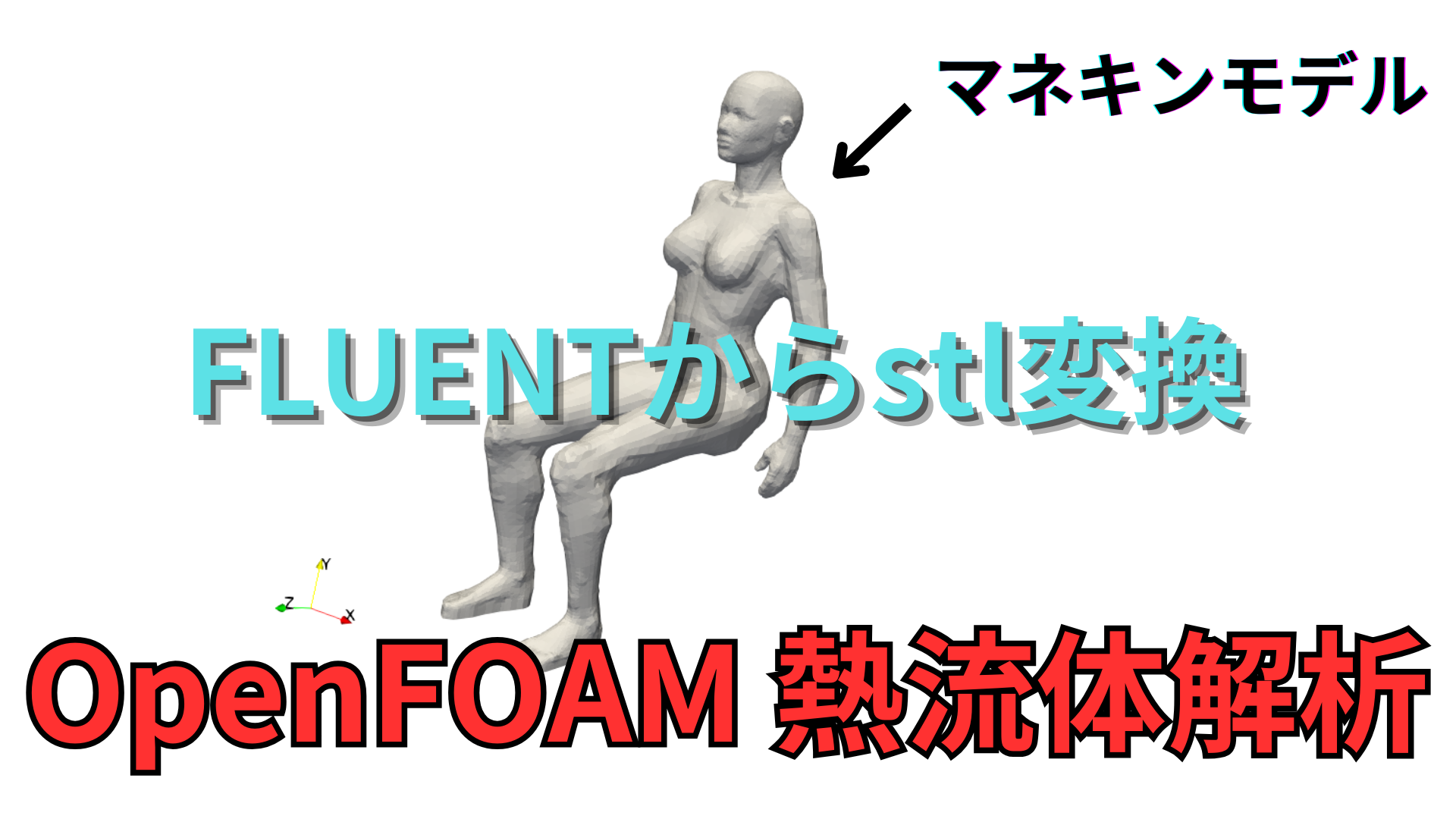 【第1回OpenFOAM熱流体解析】FLUENTメッシュをSTLに変換するには？具体的な手順｜宇宙に入ったカマキリ