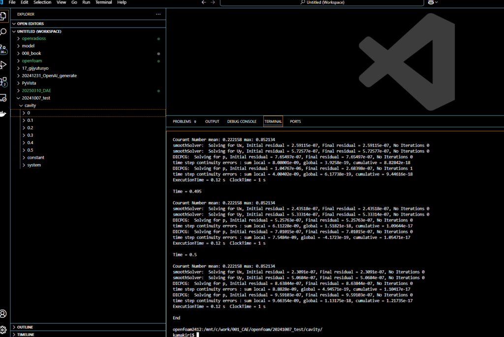 WSLでOpenFOAM v2412をインストール！VS Codeで快適に操作する方法｜宇宙に入ったカマキリ